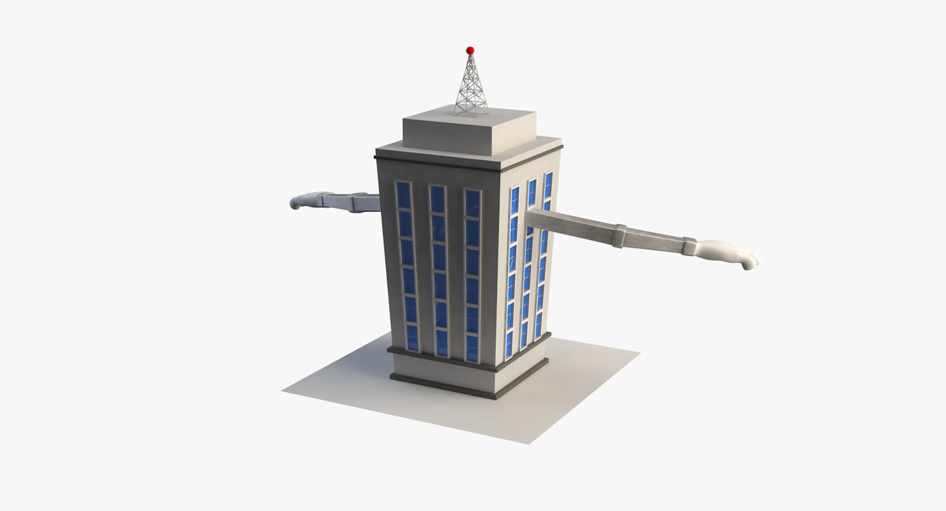 3D Rigged Cartoon Building Model - TurboSquid 1459136