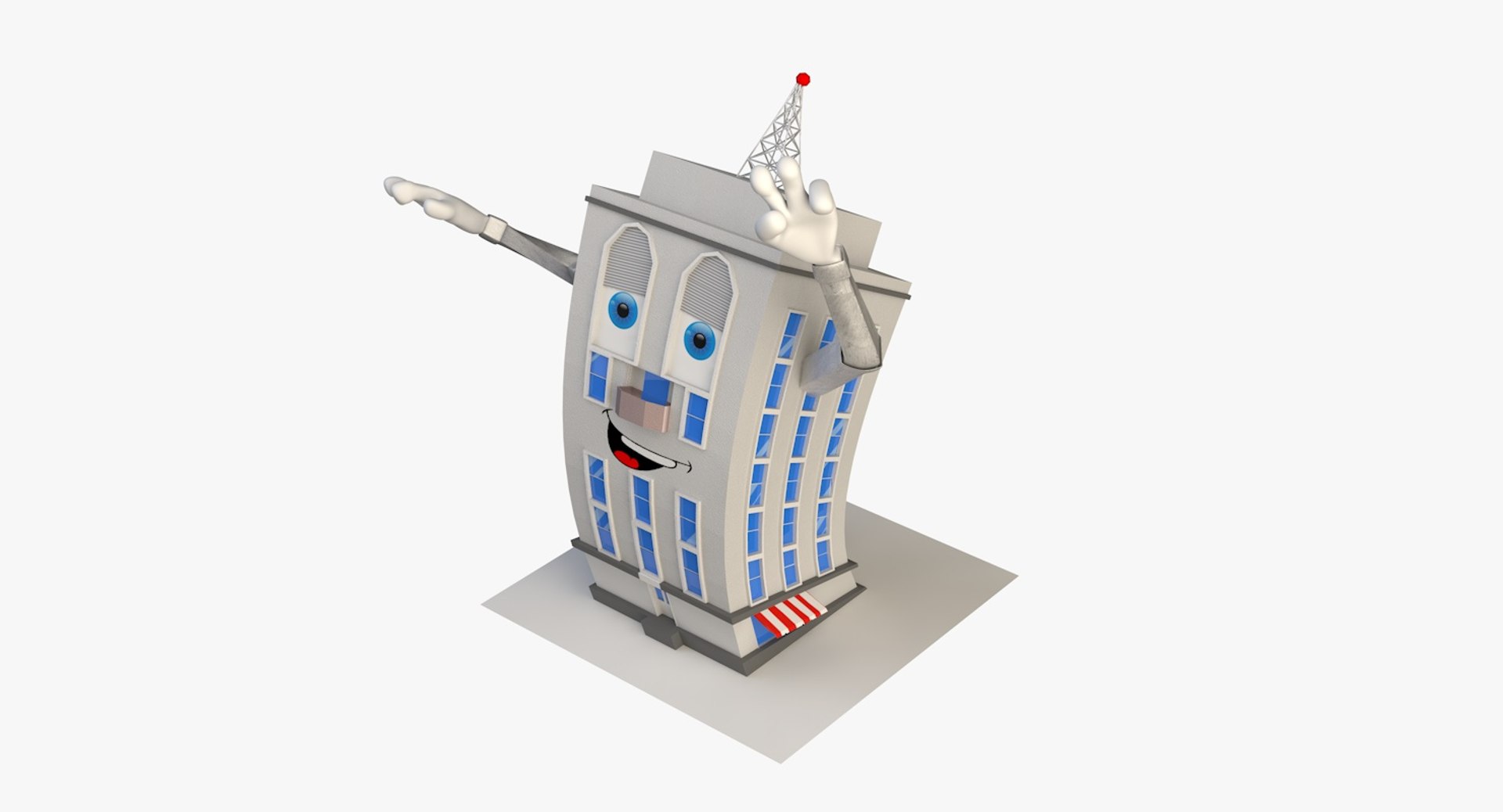 3D Rigged Cartoon Building Model - TurboSquid 1459136