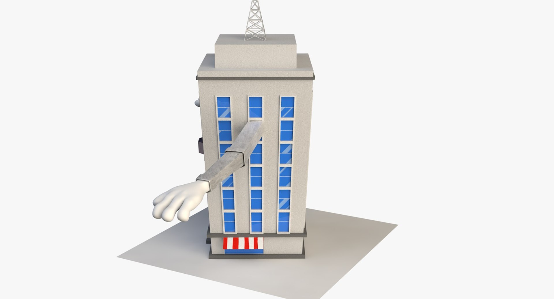 3D Rigged Cartoon Building Model - TurboSquid 1459136