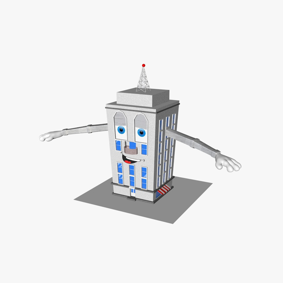 3D Rigged Cartoon Building Model - TurboSquid 1459136