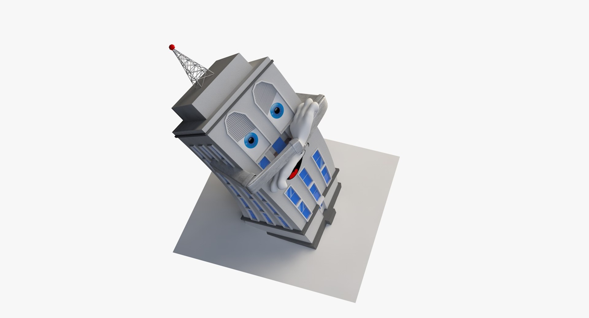 3D Rigged Cartoon Building Model - TurboSquid 1459136