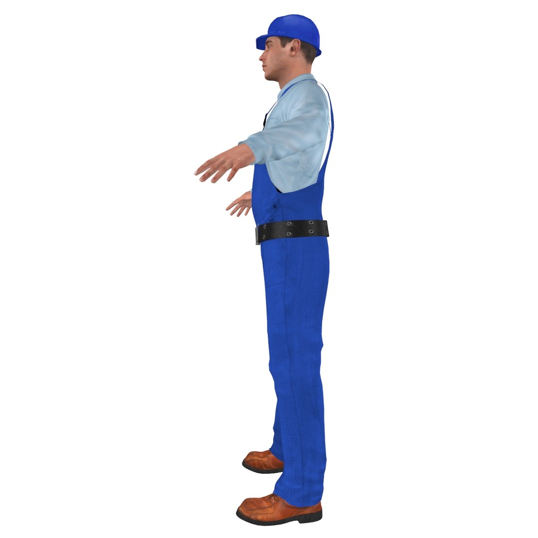Worker Man 3d Model