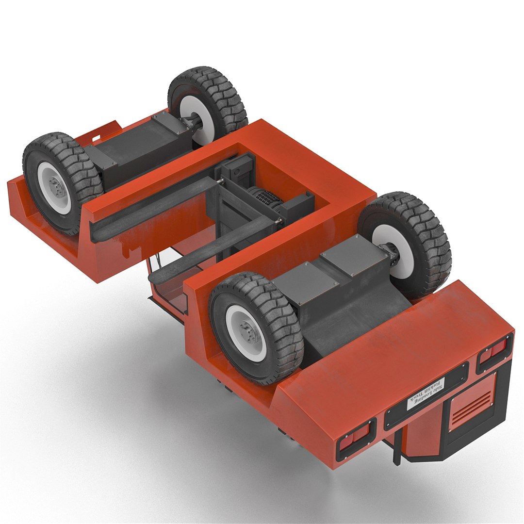3d Model Loading Forklift Truck Red