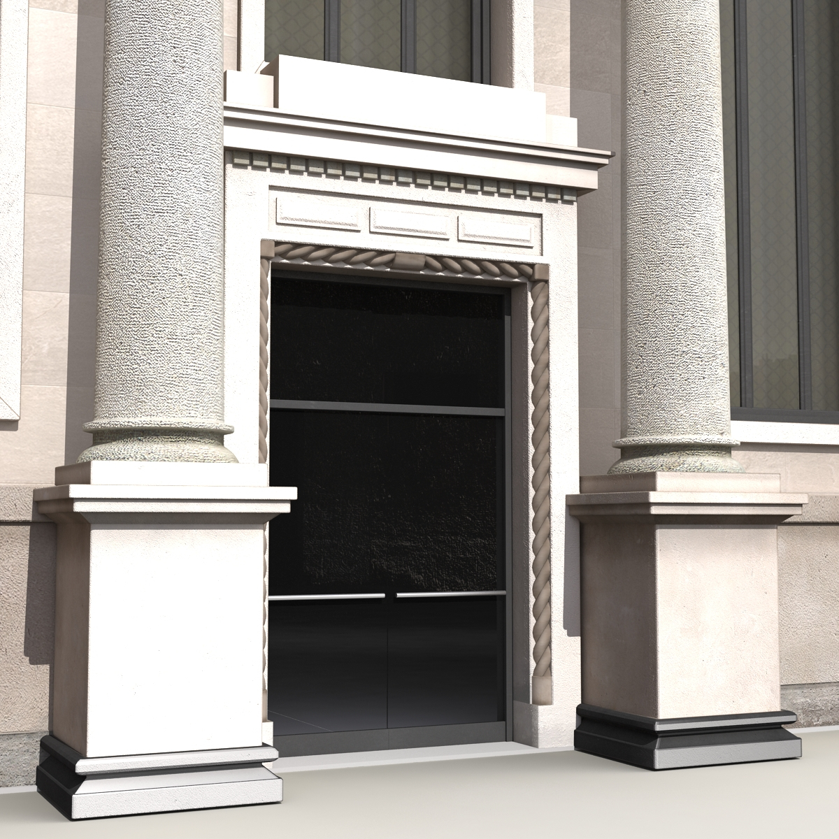 3d model building columns modeled