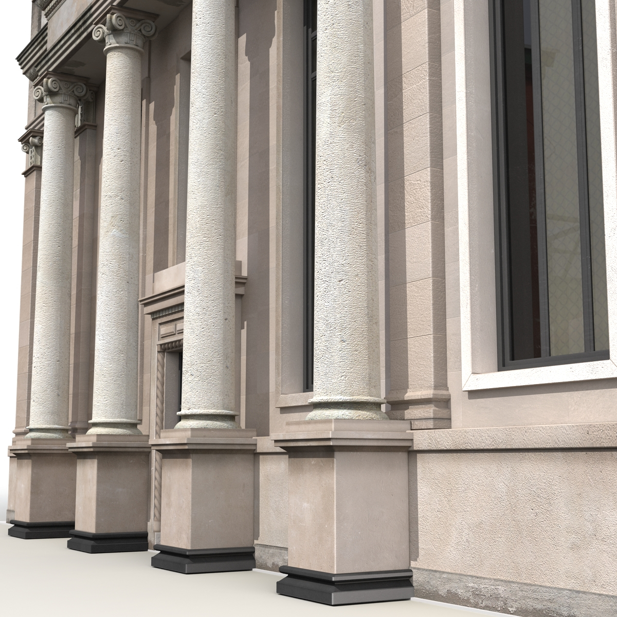 3d model building columns modeled