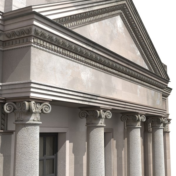 3d model building columns modeled