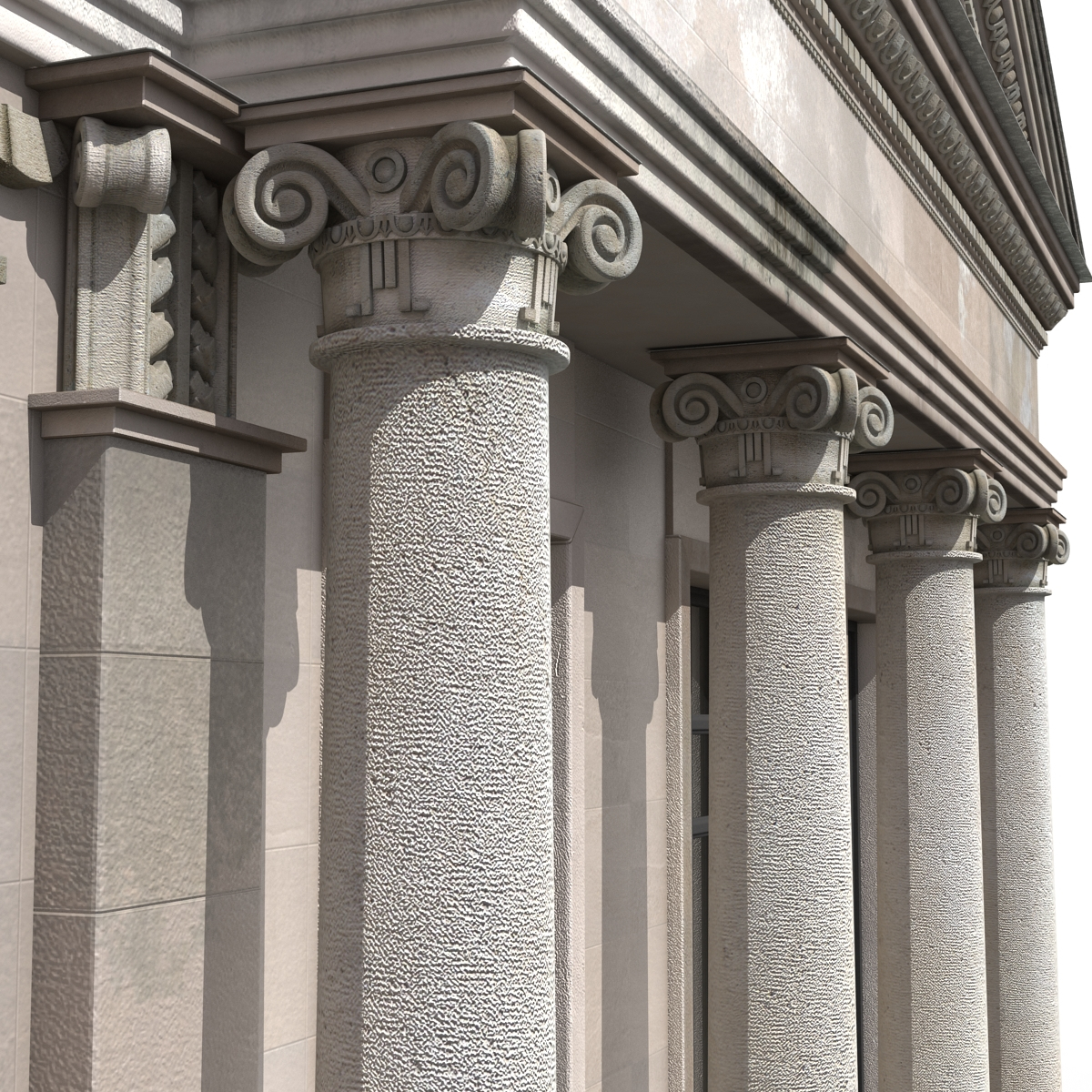 3d model building columns modeled