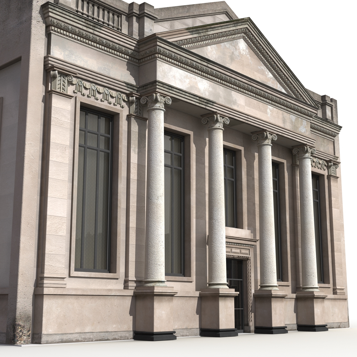 3d model building columns modeled