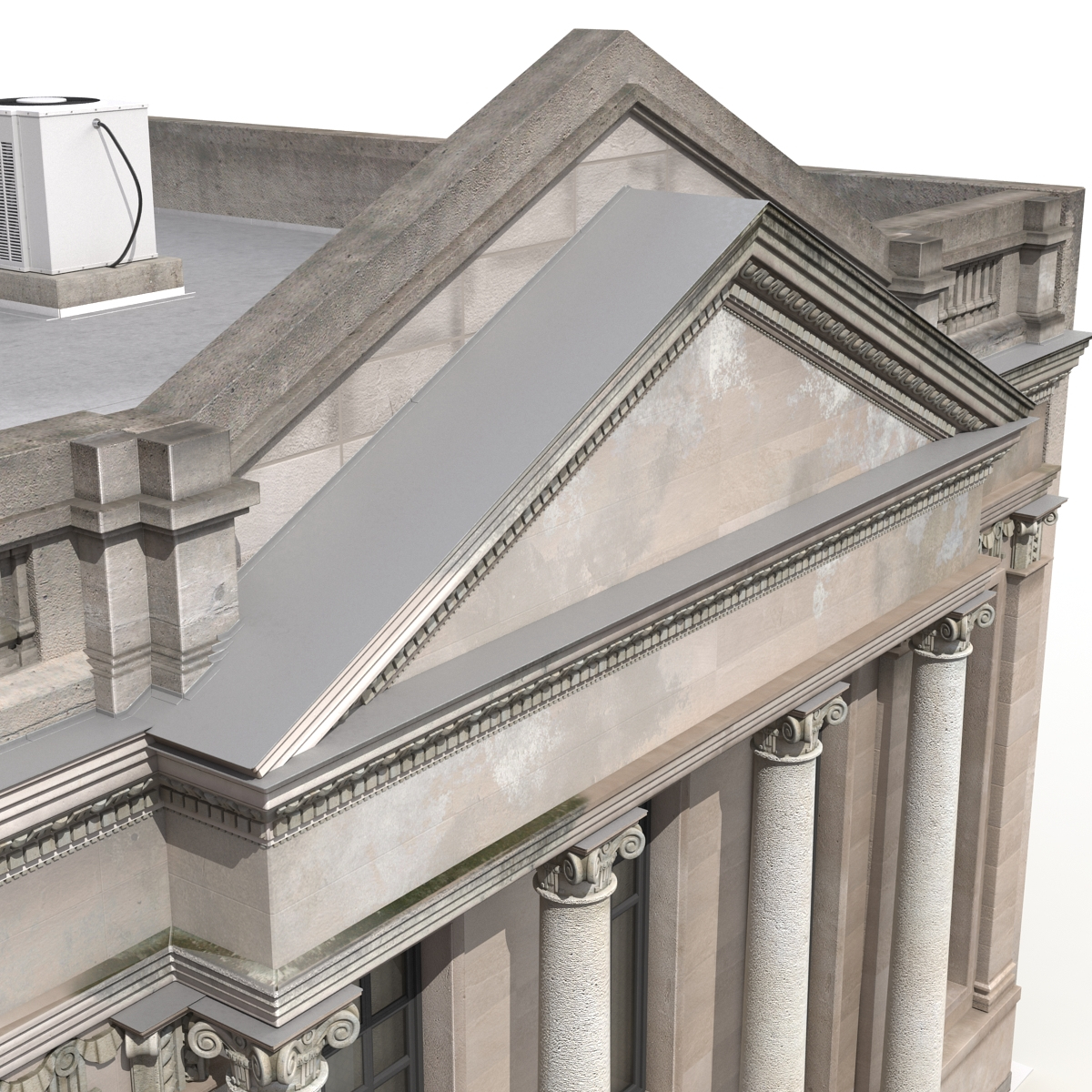 3d model building columns modeled