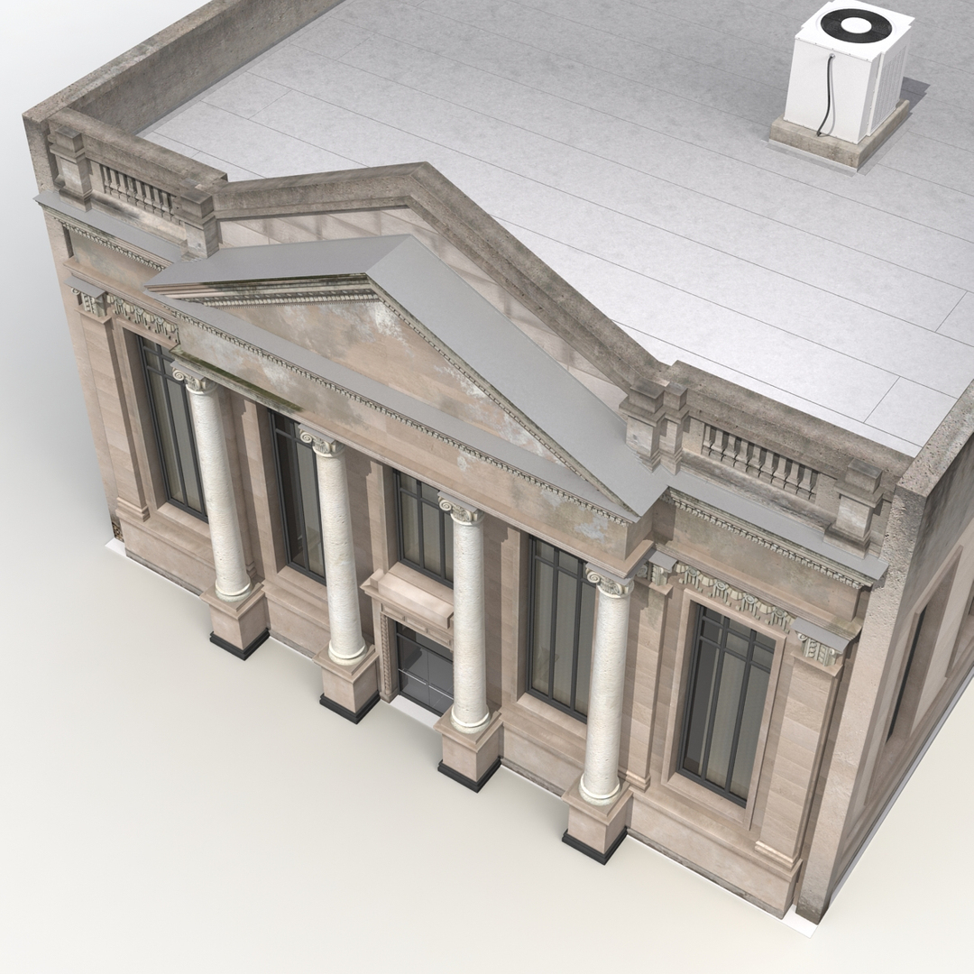 3d model building columns modeled