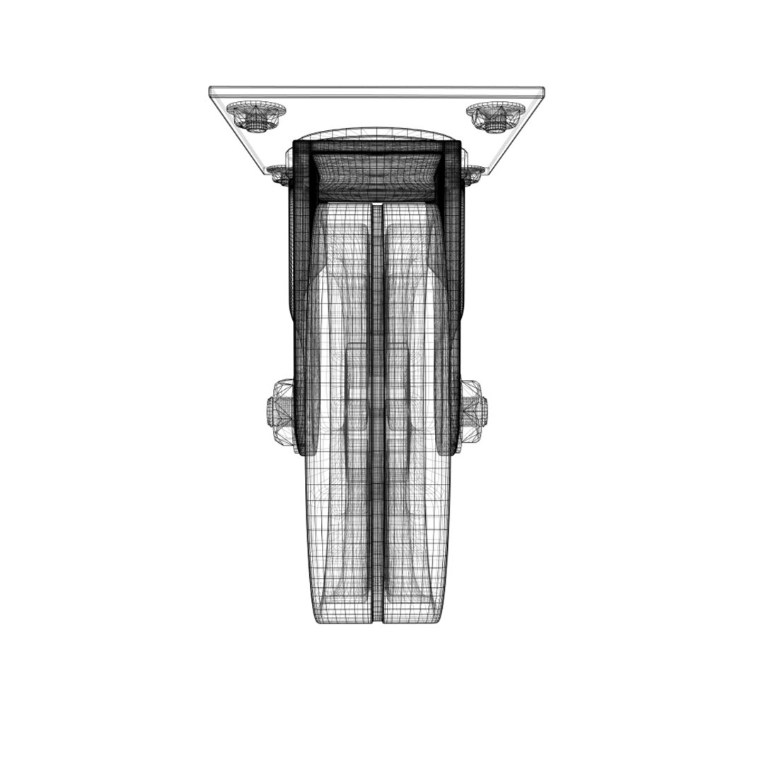 Retro Industrial Metal Caster 3d Model
