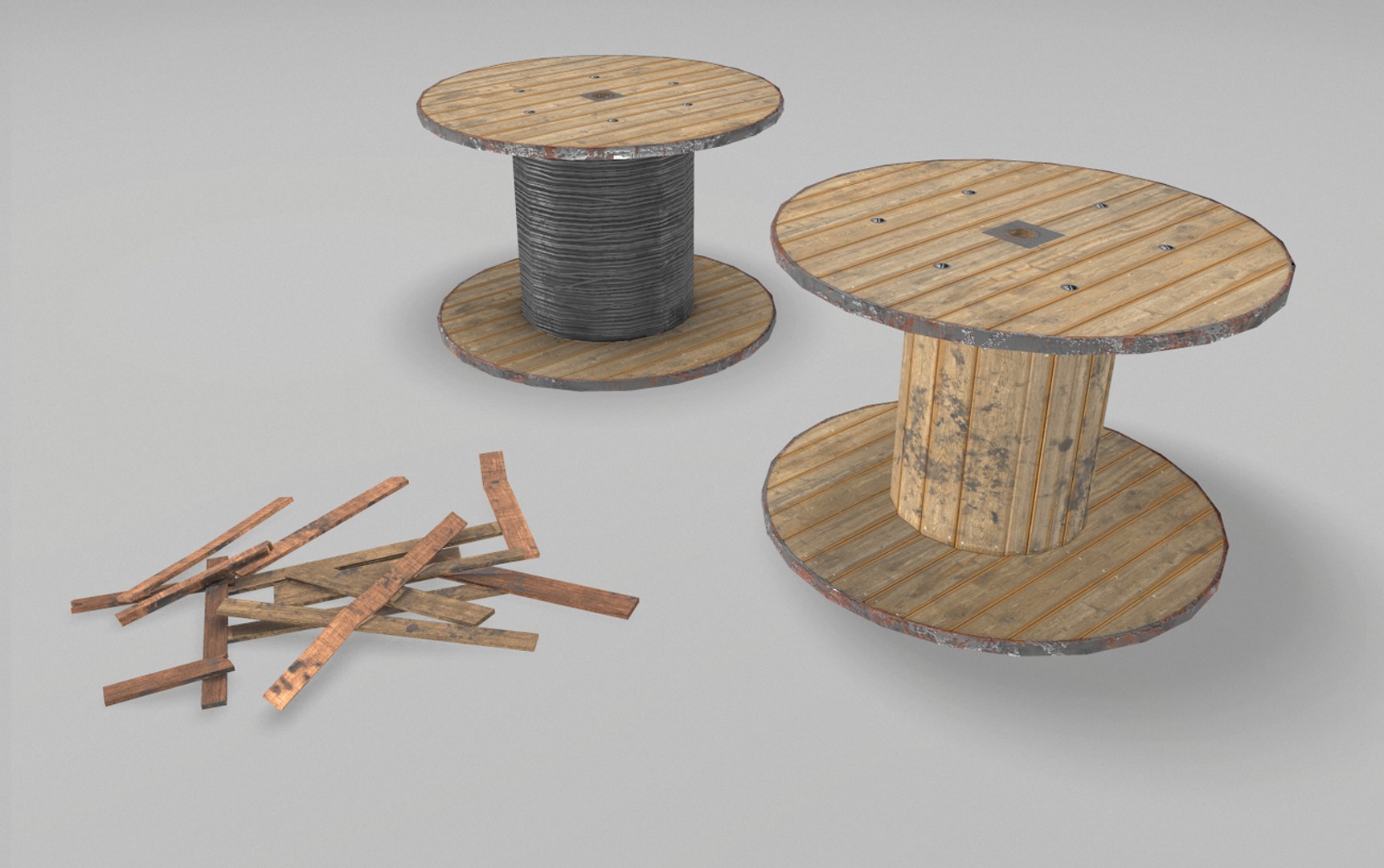 3D Cable Reels Model - TurboSquid 1541252