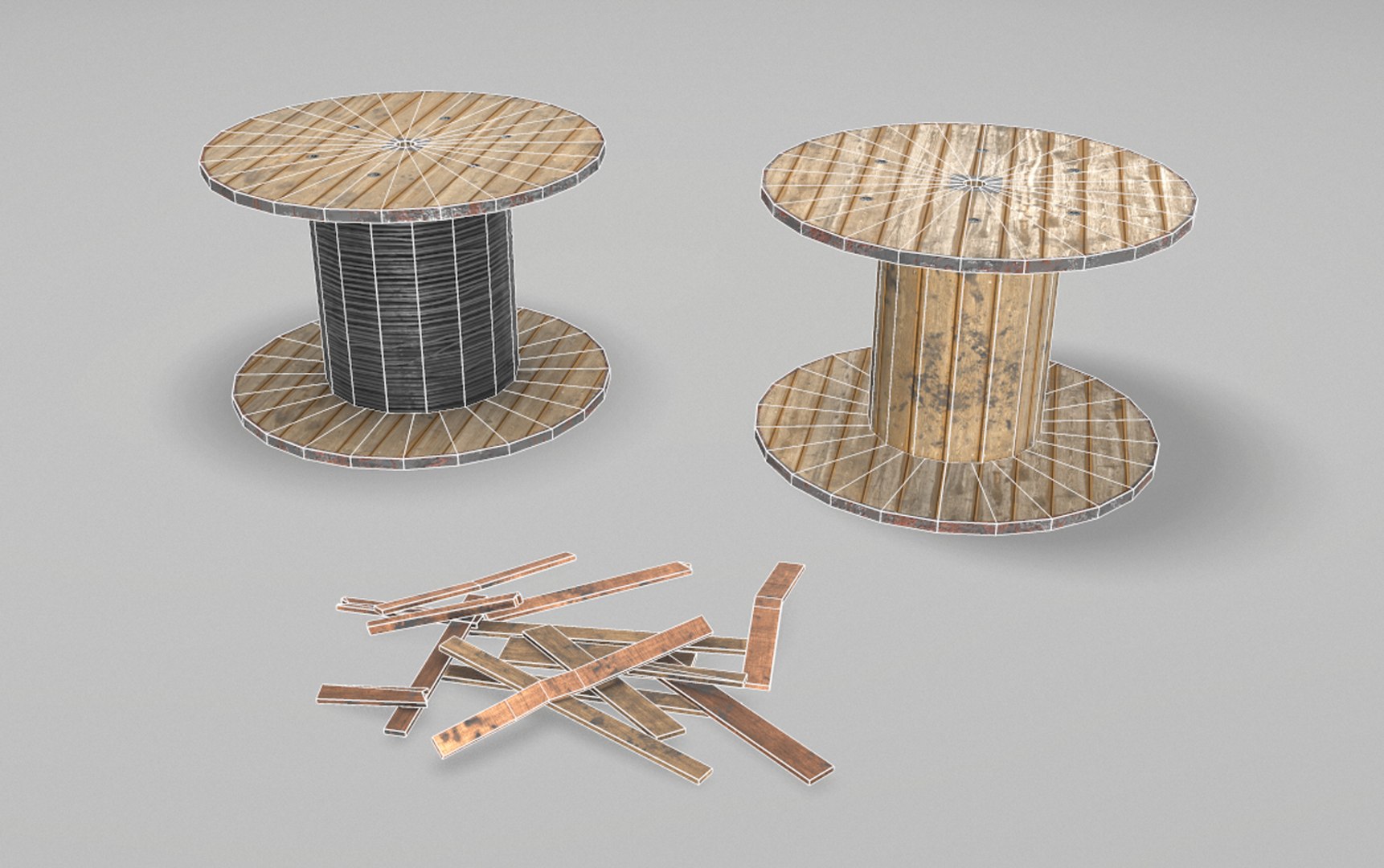 3D Cable Reels Model - TurboSquid 1541252