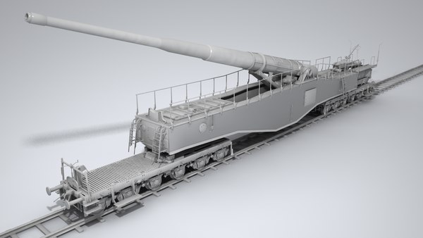 Krupp K.5 28 cm Leopold 3D - TurboSquid 1723751