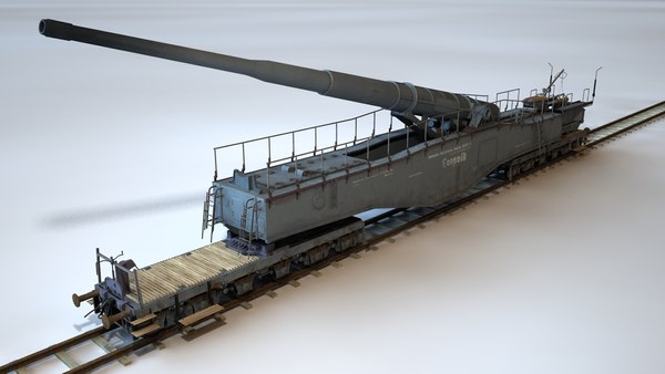 Railway Gun 3D Models for Download | TurboSquid