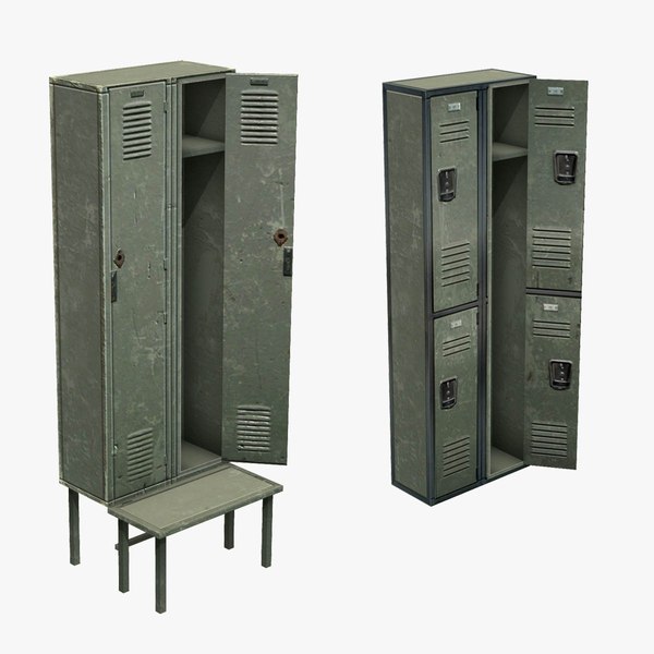 3d model set lockers