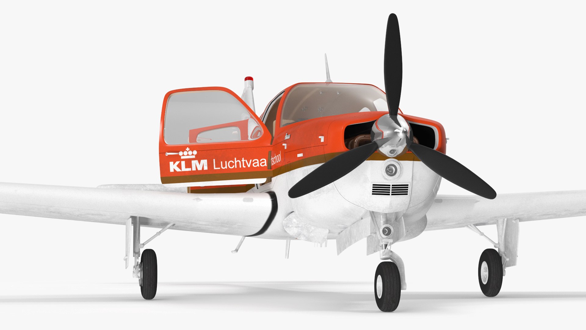 Light Aircraft Beechcraft Bonanza KLM Rigged For Maya 3D Model ...