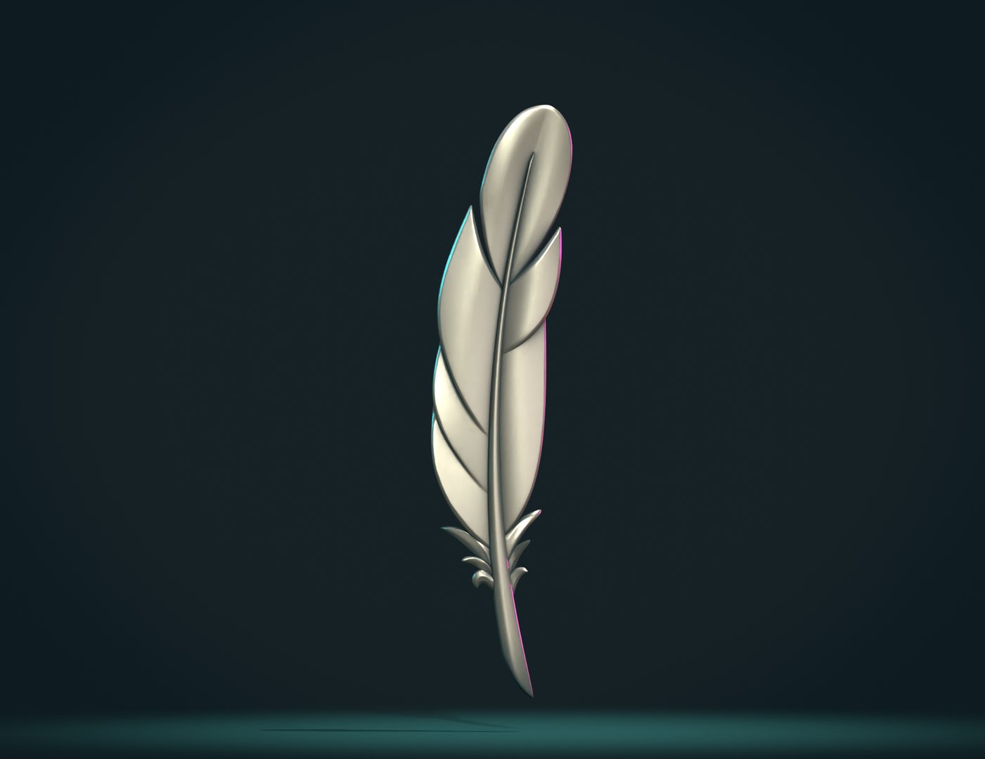 Stylized Feather 3D - TurboSquid 1936427