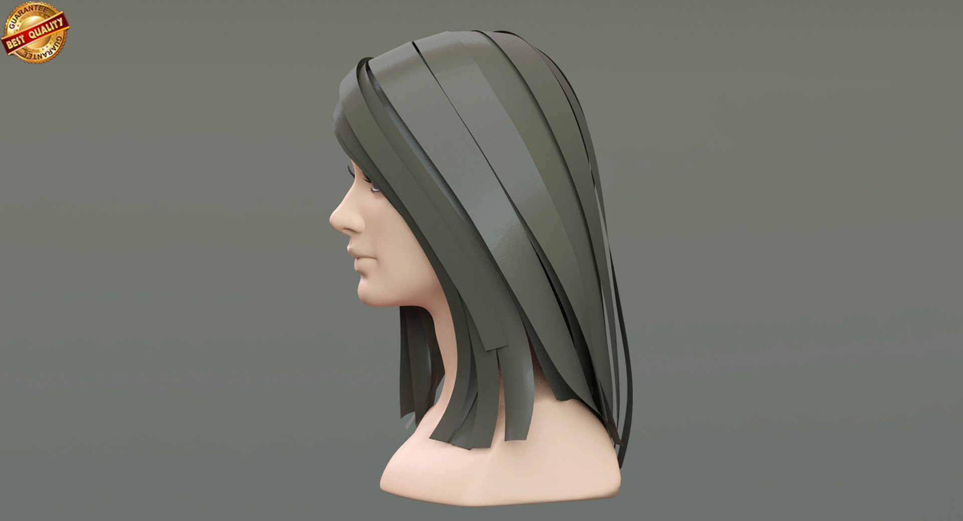 modeled female realistic human faces 3d model