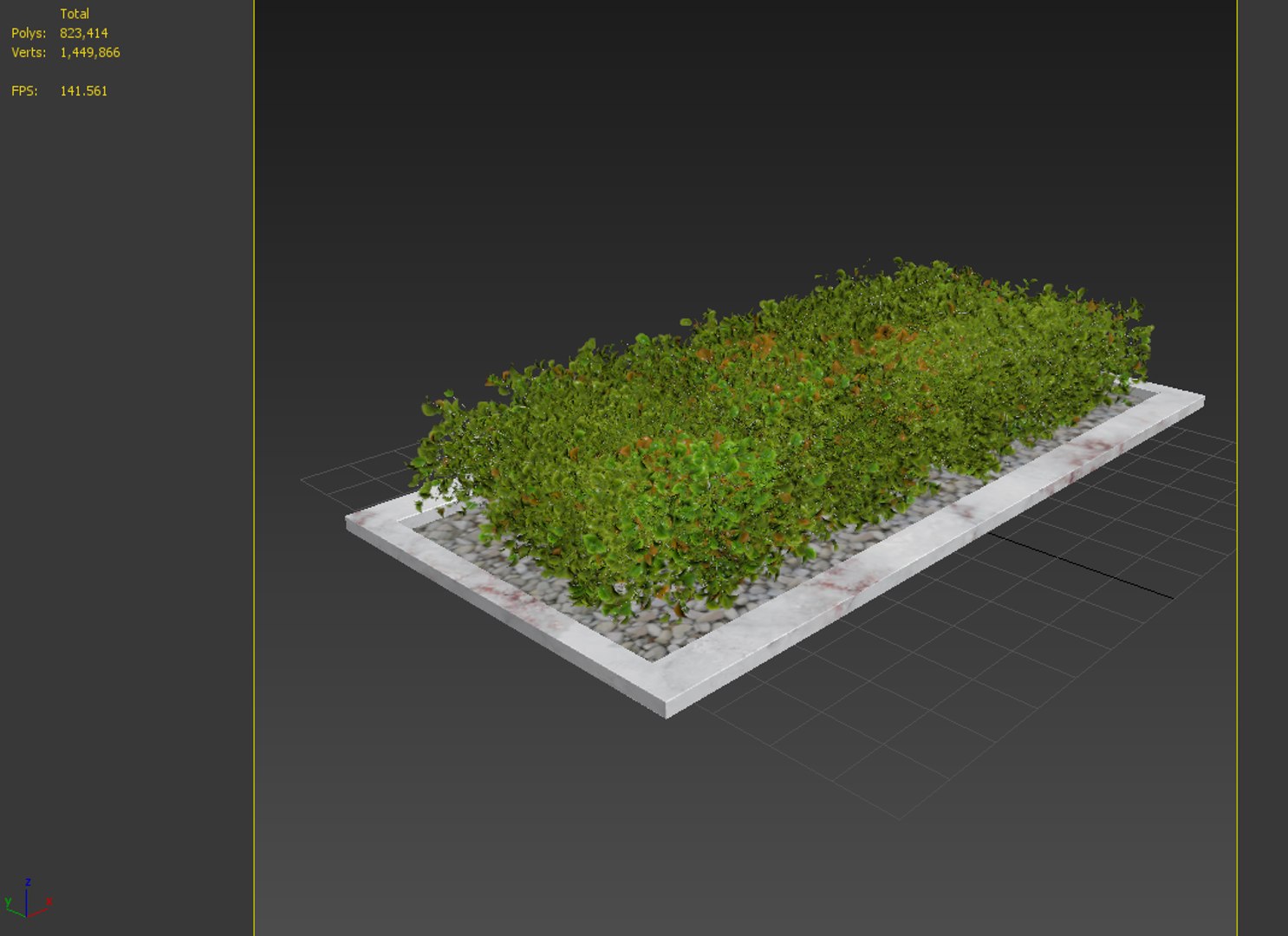 3D Model Bush In Gravel Base - TurboSquid 1955882
