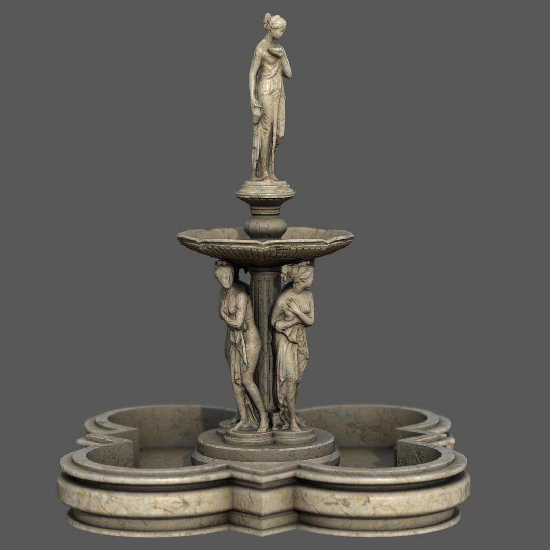 Water Fountain Greek 3D Model - TurboSquid 2068792