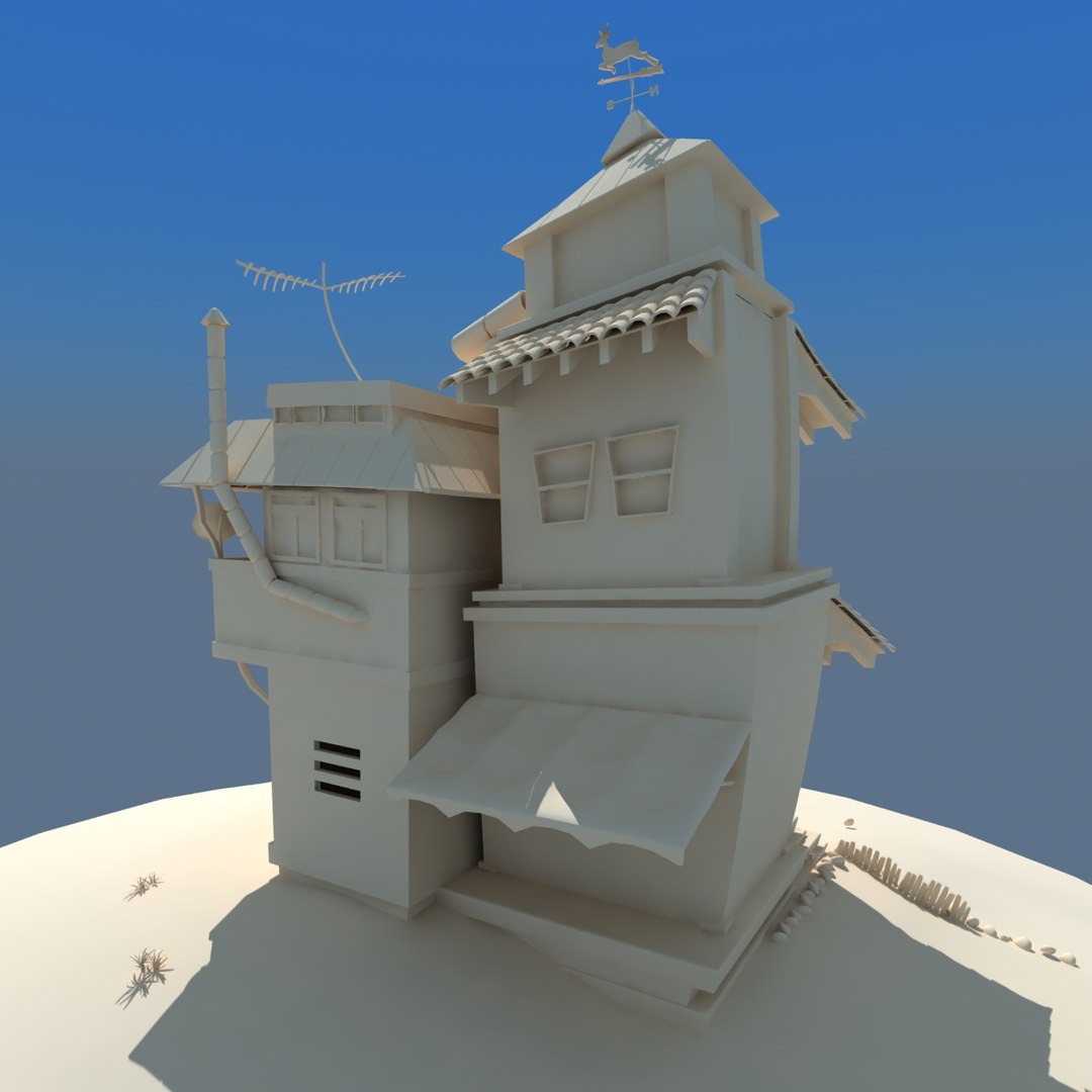 3d Funny Cartoon Houses