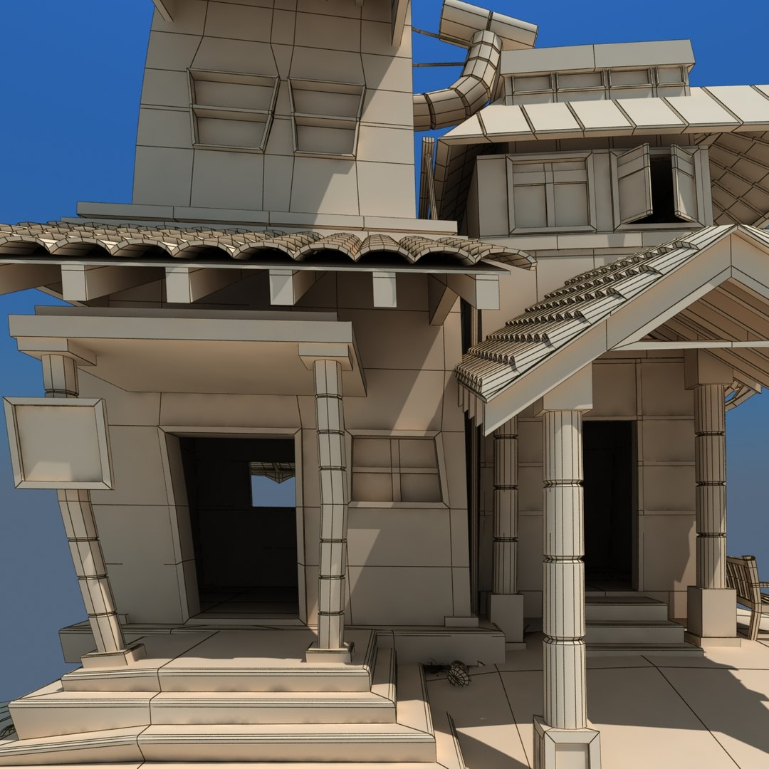 3d Funny Cartoon Houses