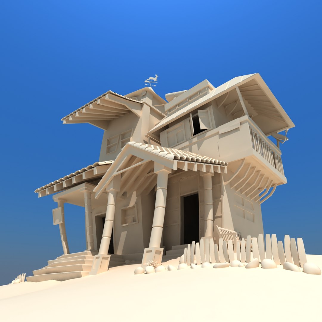 3d Funny Cartoon Houses