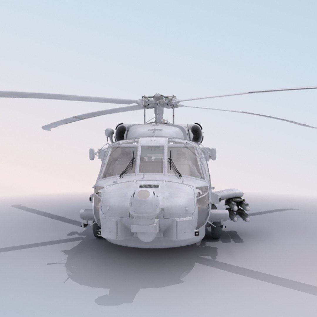 sh-60 seahawk military helicopter 3d model