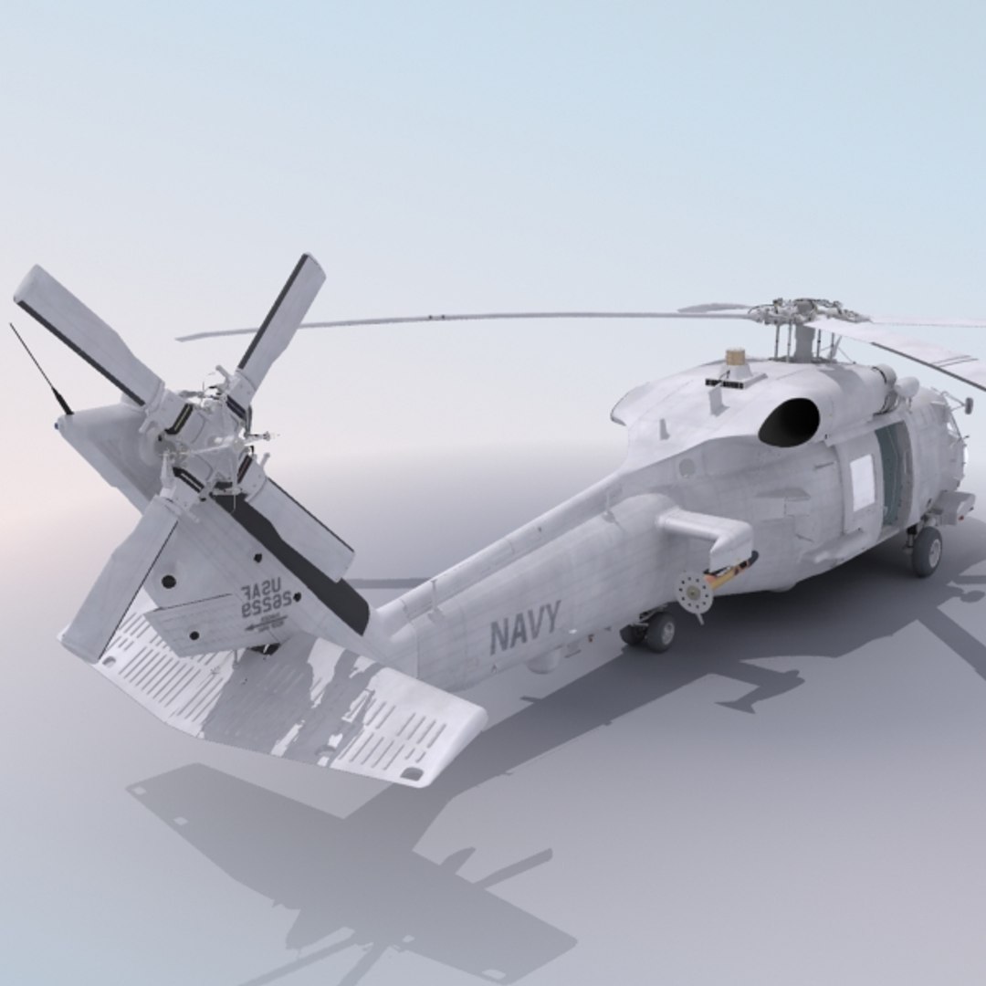 sh-60 seahawk military helicopter 3d model