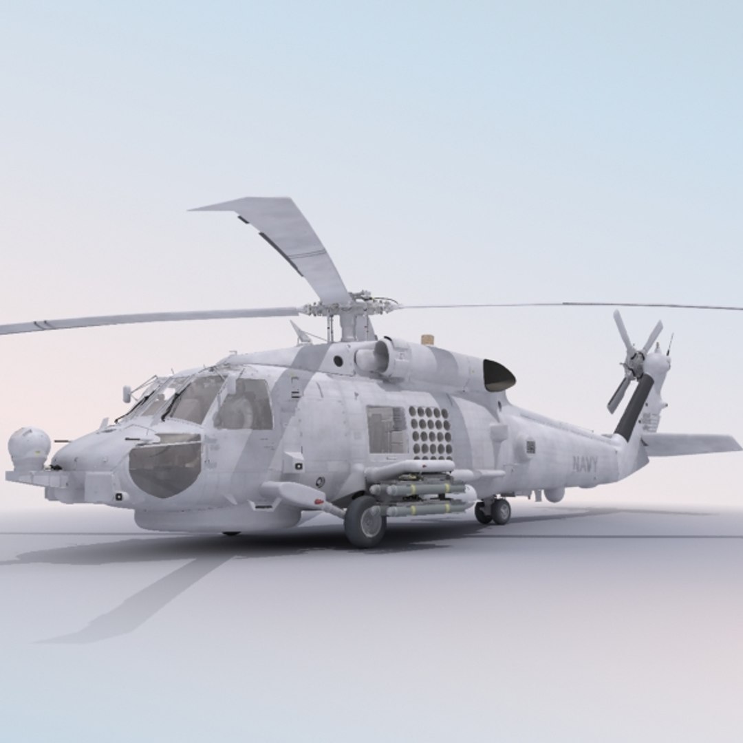 sh-60 seahawk military helicopter 3d model