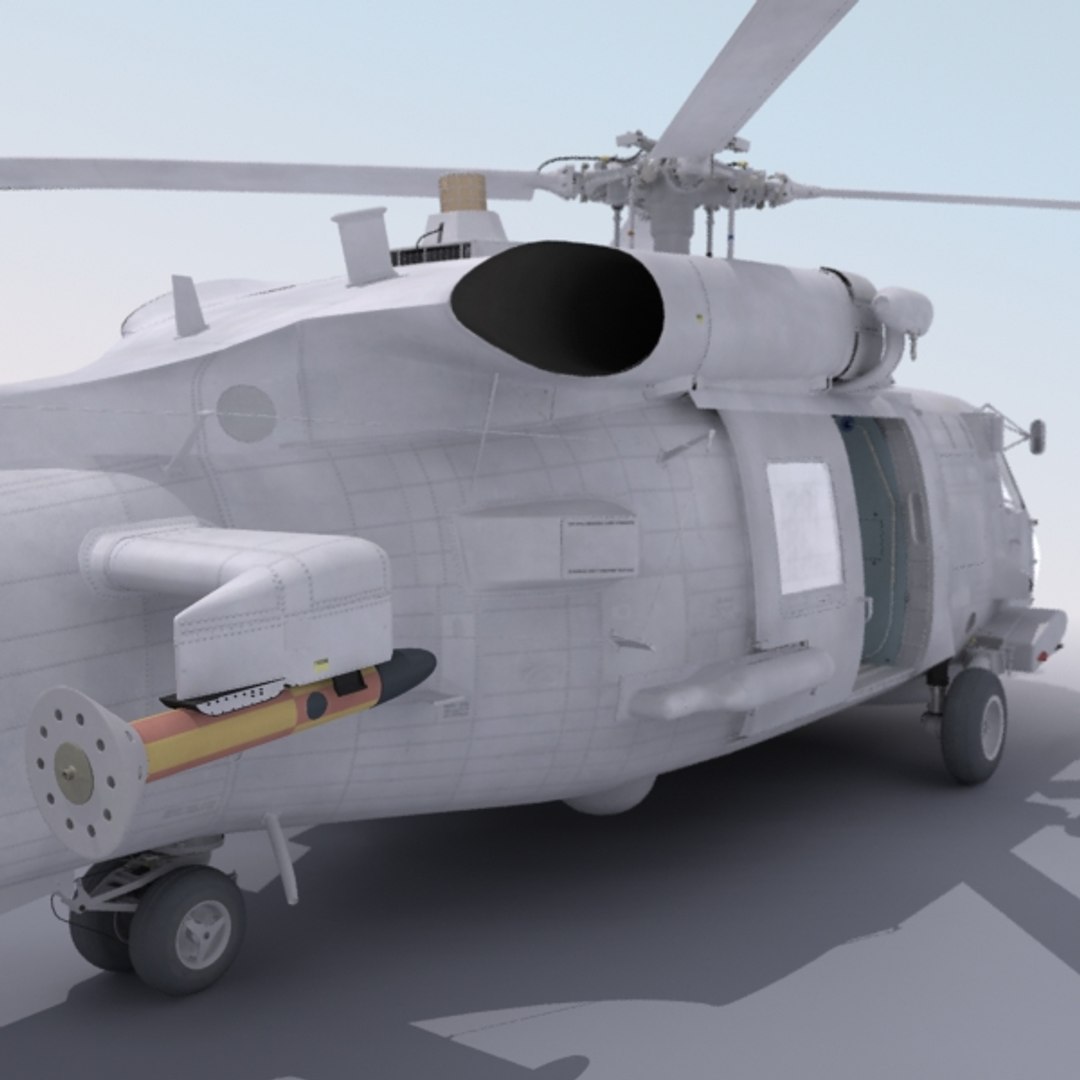 sh-60 seahawk military helicopter 3d model