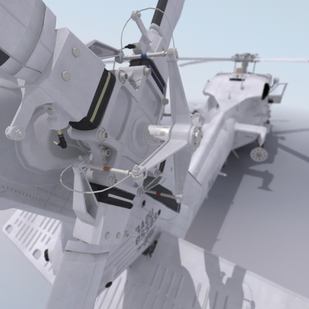 sh-60 seahawk military helicopter 3d model