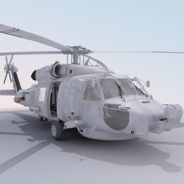 sh-60 seahawk military helicopter 3d model