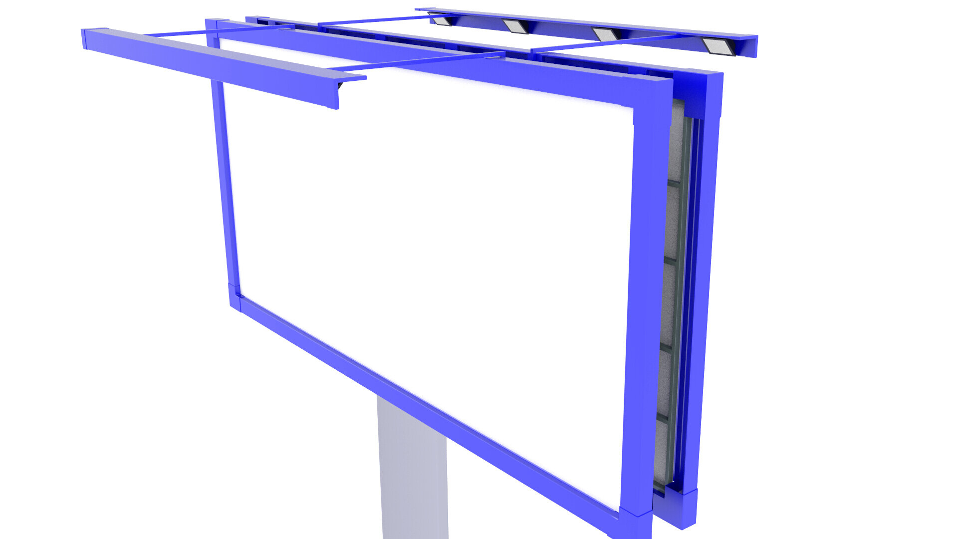 3D Double Billboard Pole Model 11 - TurboSquid 1815208