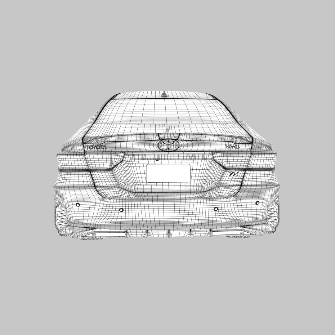 Yaris Ativ White Pearl 3D Model - TurboSquid 2184403