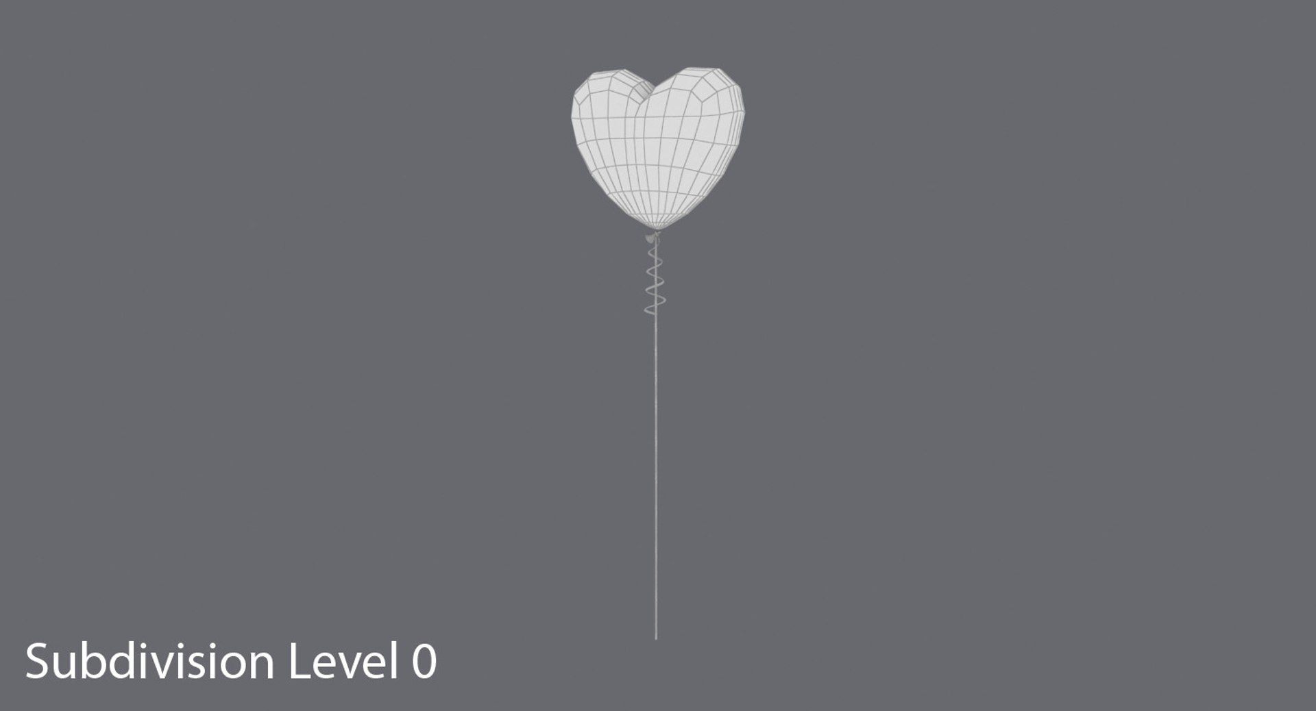 Heart Shaped Balloon 3d Model