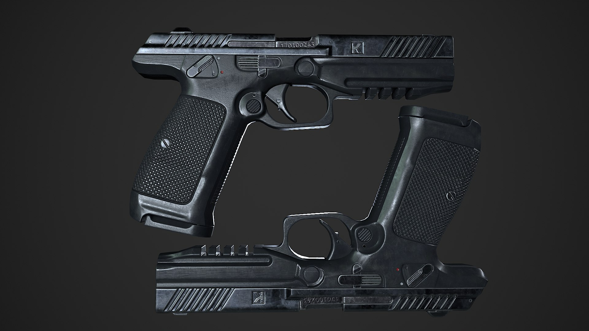 3D Lebedev Pistol Pl-14 - TurboSquid 2286197