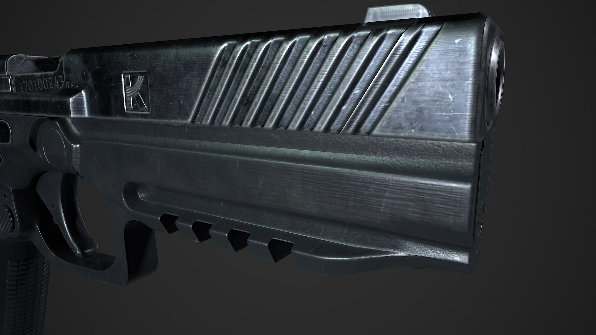 3D Lebedev Pistol Pl-14 - TurboSquid 2286197