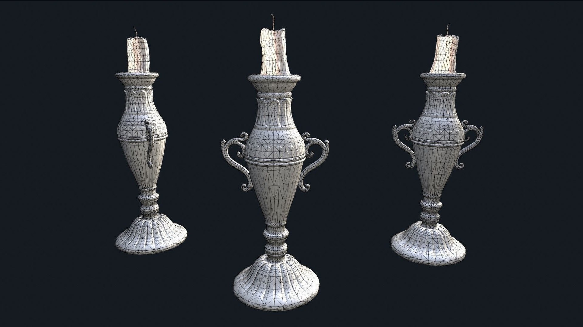3D Medieval Candlestick 4 - TurboSquid 2168342