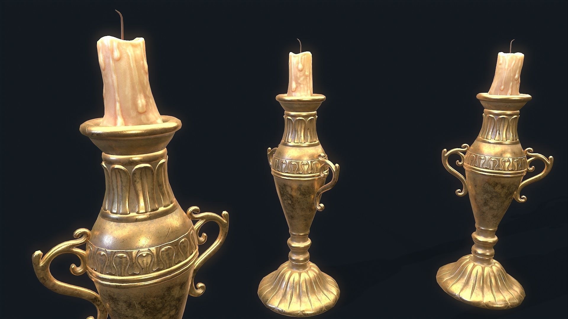 3D Medieval Candlestick 4 - TurboSquid 2168342