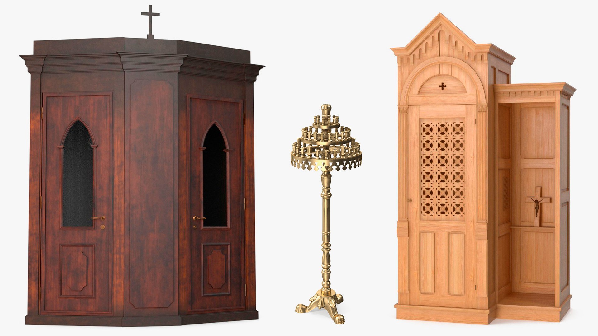 3D Confessional Traditional Accessories Collection - TurboSquid 2298110