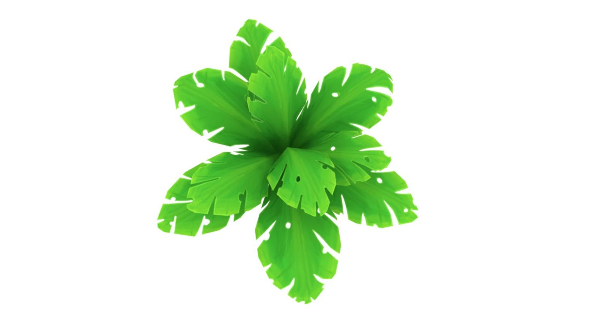 cartoon fern 3d model