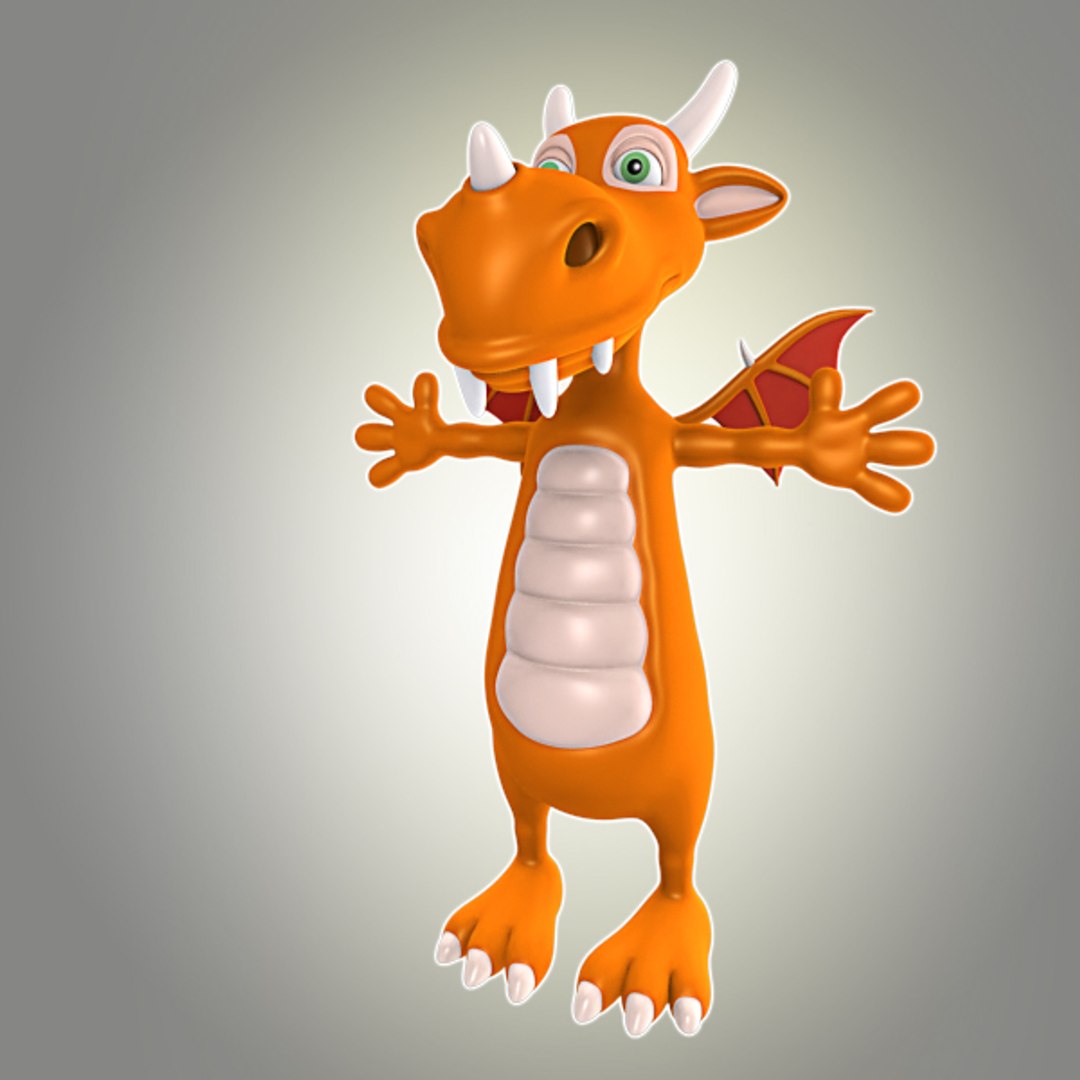 3d obj cool dragon