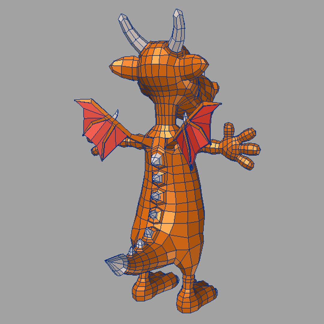 3d obj cool dragon