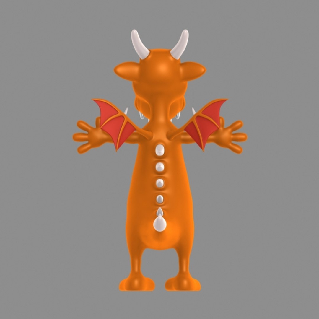 3d obj cool dragon