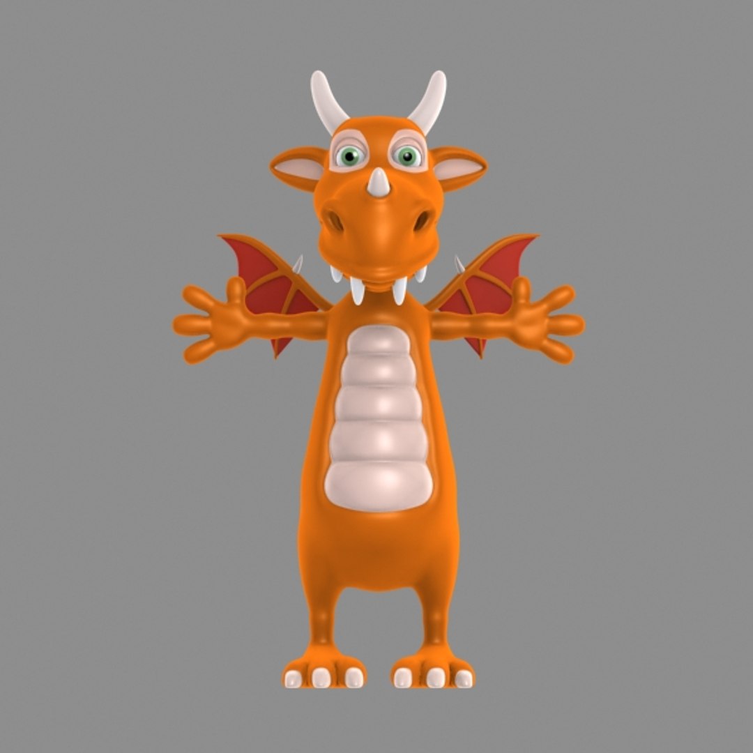 3d obj cool dragon