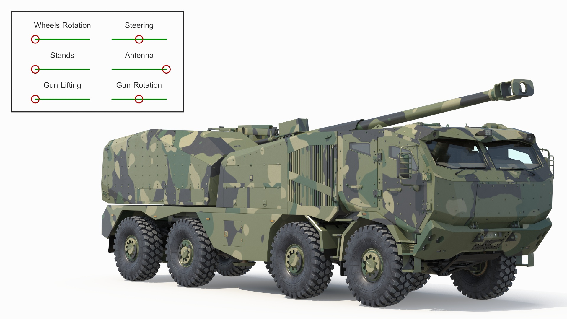 3D Armored Self Propelled Artillery Unit 155mm Rigged - TurboSquid 2307851