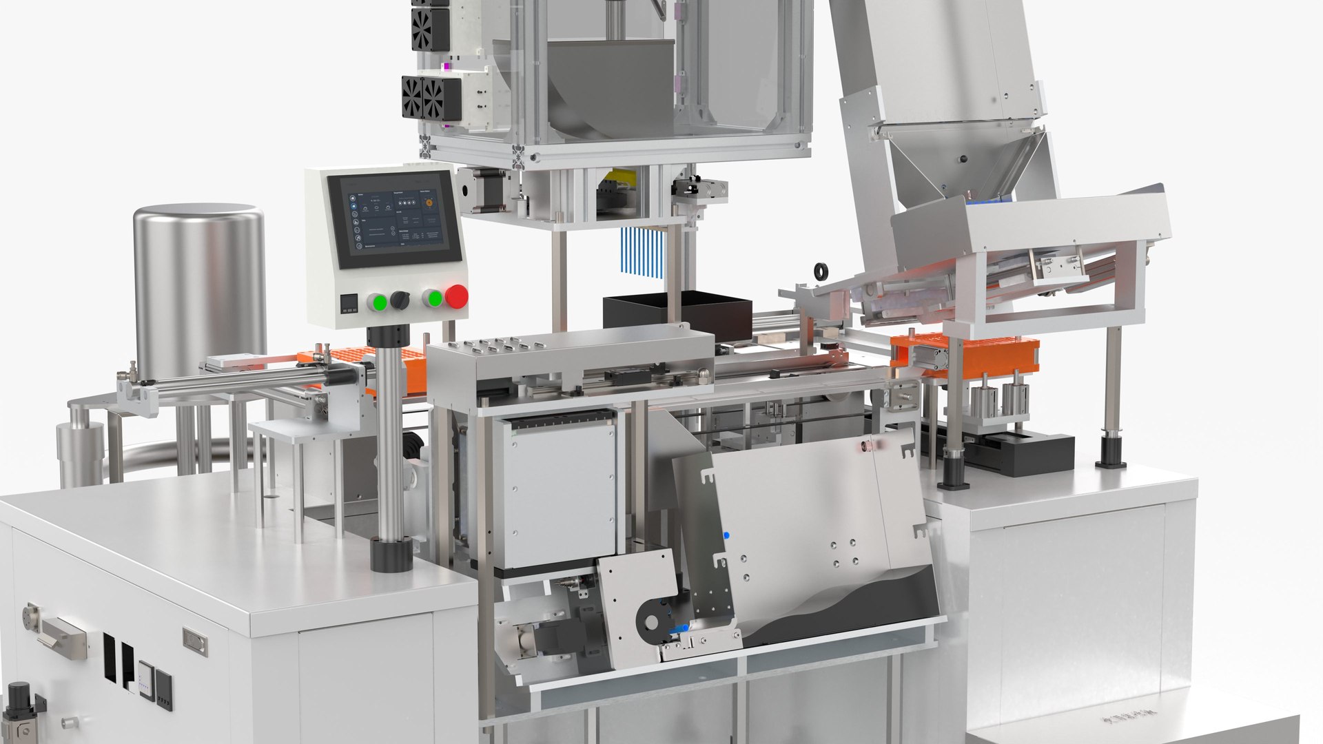 Fully Automatic Tube Loading And Glue Collection Machine 3D Model ...