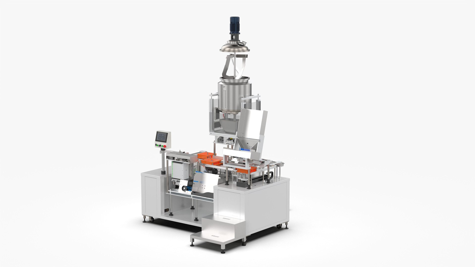 Fully Automatic Tube Loading And Glue Collection Machine 3D Model ...